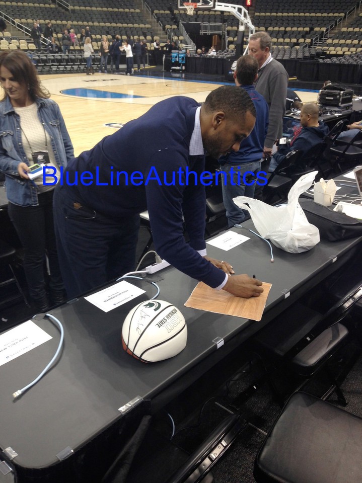 STEVE SMITH Michigan State Spartans SIGNED Basketball Floorboard 12x12 ...