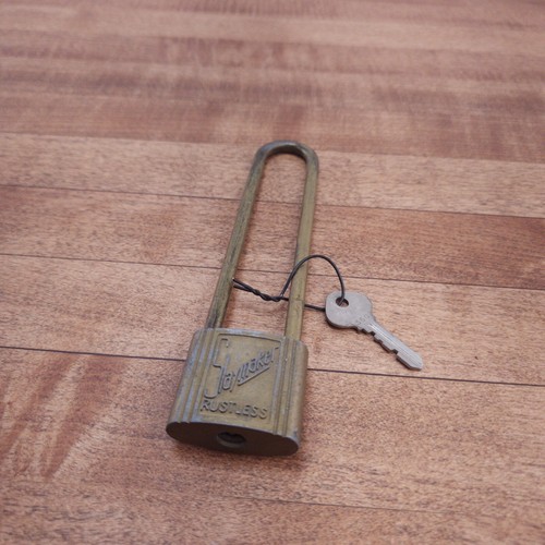 VINTAGE EXTRA LONG PADLOCK LOCK SLAYMAKER Rustless, WORKS, WITH KEY 7 ...
