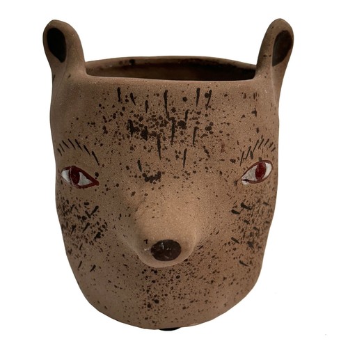 Fox Planter/Vase Anthropologie Bur Ware Studio Art Pottery Hand Painted ...