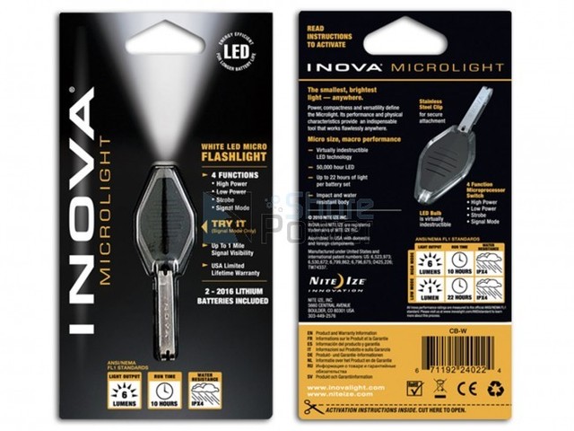 2 Nite Ize Inova Radiant Microlight Strobe Signal Cr2016 6 Lumens White ...