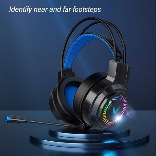 Gaming Headset, Seven Color RGB Light Vivid and Clear Sound Wired ...