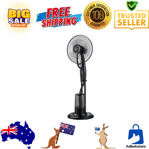 Lenoxx 125cm Home Standing Pedestal Air Cooling Fan w/Misting Water ...
