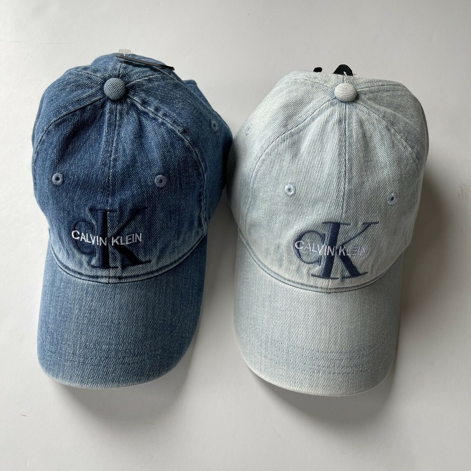 NWT Calvin Klein Men's Embroidered CK Logo Baseball Hat Denim Monogram ...