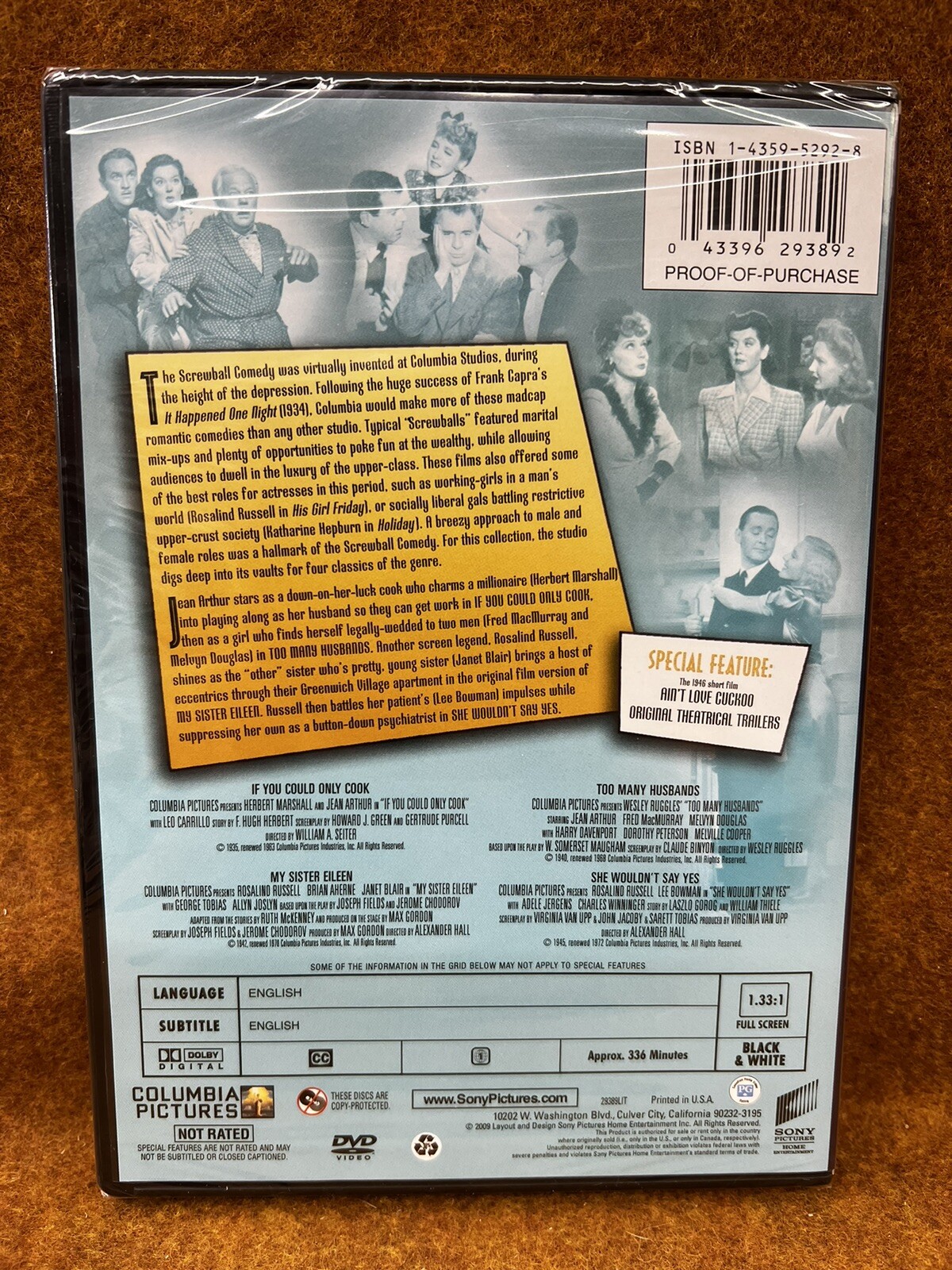 Icons of Screwball Comedy - Vol. 1 (DVD, 2-Disc Set) Jean Arthur NEW ...