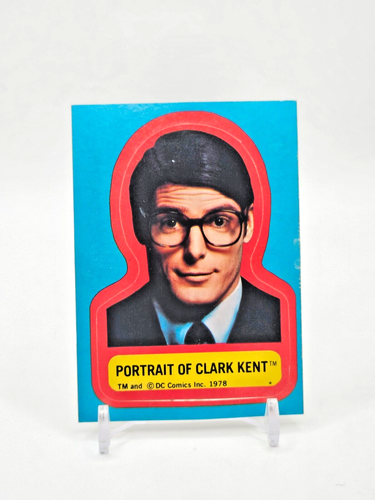 1978 Topps Superman "Portrait of Clark Kent" STICKER CARD Vintage DC | eBay