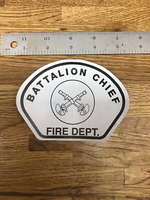 Battalion Chief Fire Dept Black 3M Firefighter / Rescue Helmet Shield ...