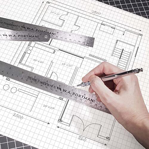3 Pack Metal Ruler Set 1x6 Inch Ruler & 2x12 Inch Stainless Steel ...