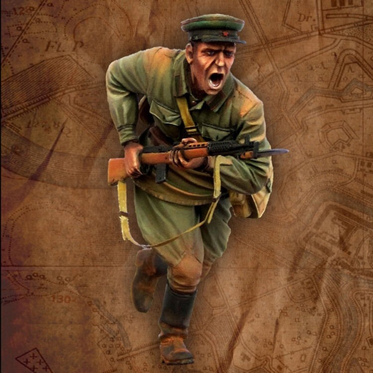 1/35 Red Army Rifleman WW2 Resin Model Soldier World War II military ...