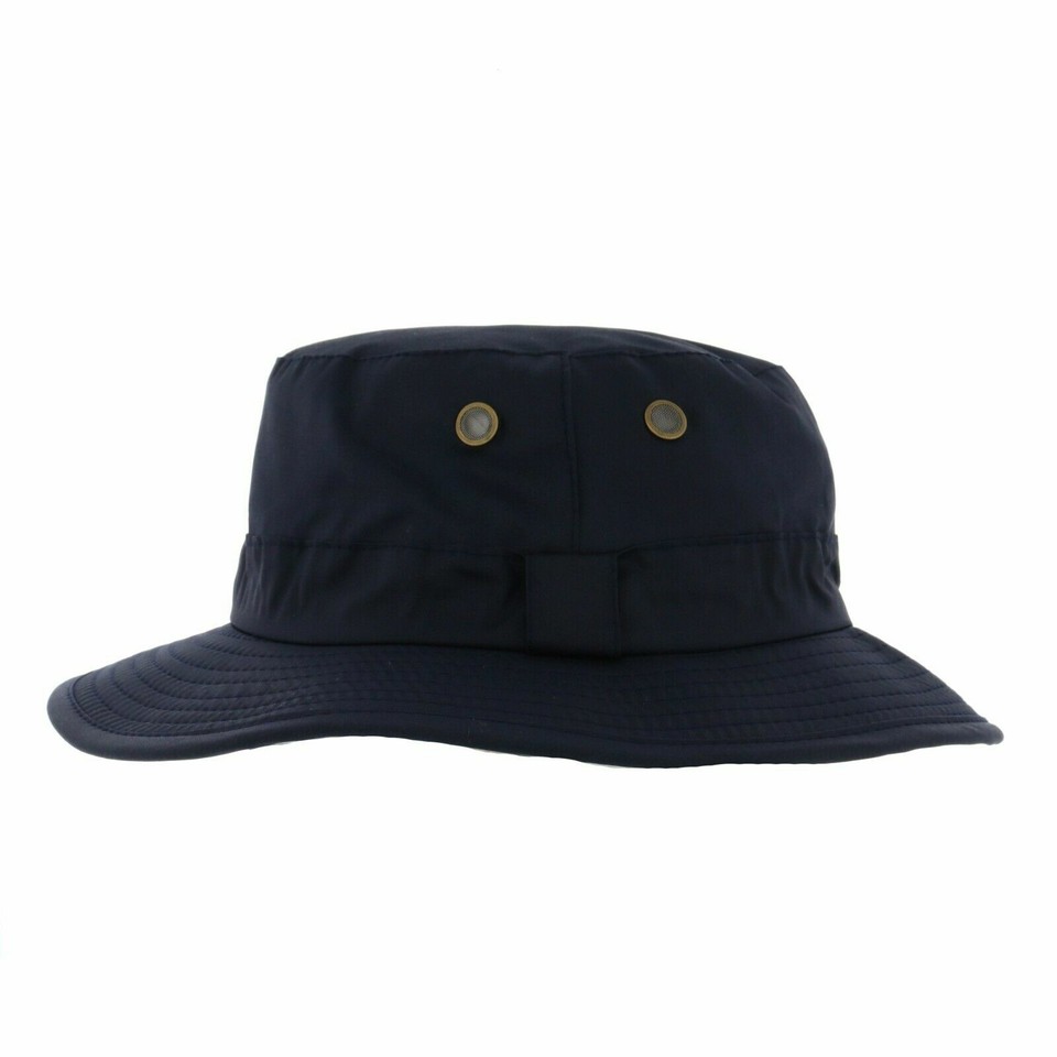 Fidra Waxed Waterproof Bush Fedora Rain Hat with eyelets. fast post UK ...