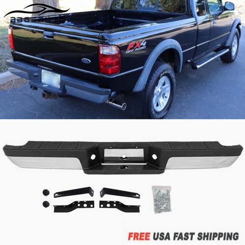 Chrome Rear Step Bumper Assembly w/ Brackets For Ford Ranger 1993-2011 ...