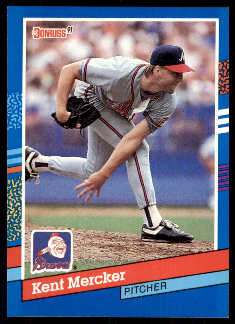 1991 Donruss Baseball Card Kent Mercker Atlanta Braves #299 | eBay