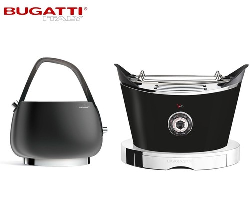 Bugatti Jackie 1.2L Kettle and Volo 2-Slice Toaster Set - Matte Black ...
