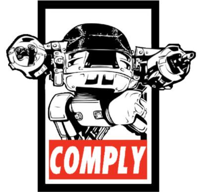 obey sticker ed 209 robocop weatherproof bumper vinyl decal | eBay