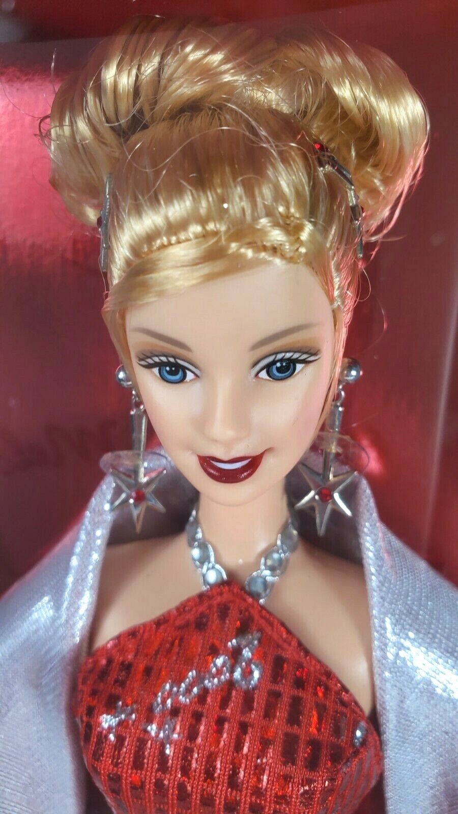 NEW Barbie 2000 Holiday Barbie Collector Edition Red Dress Mattel ...