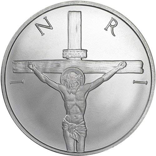 Pure Silver .999 Bullion -Crucifixion of Jesus Christ- 1 oz round coin ...