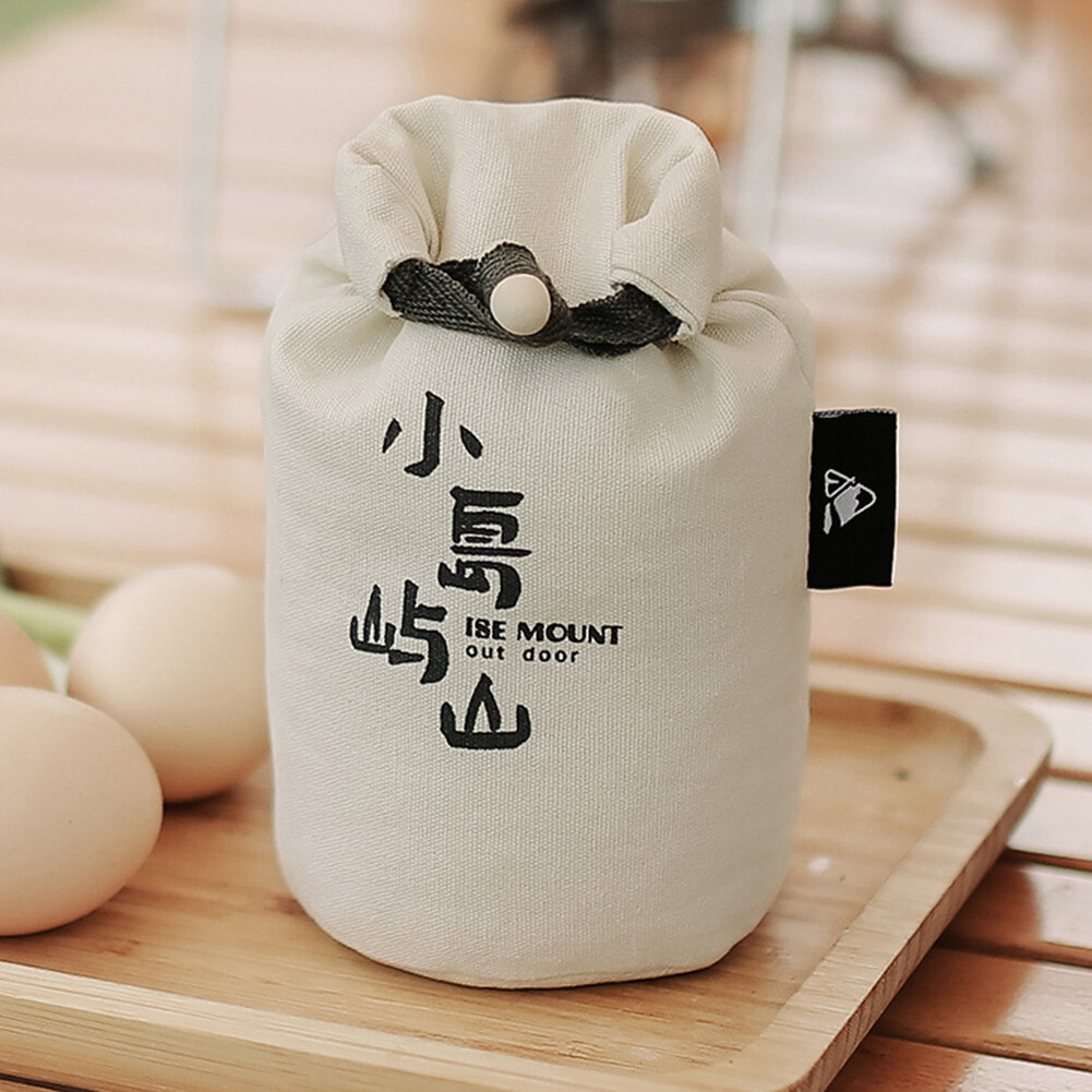 1kg 680ml Food Packaging Bag Funnel Picnic Canvas Grain Rice Storage ...