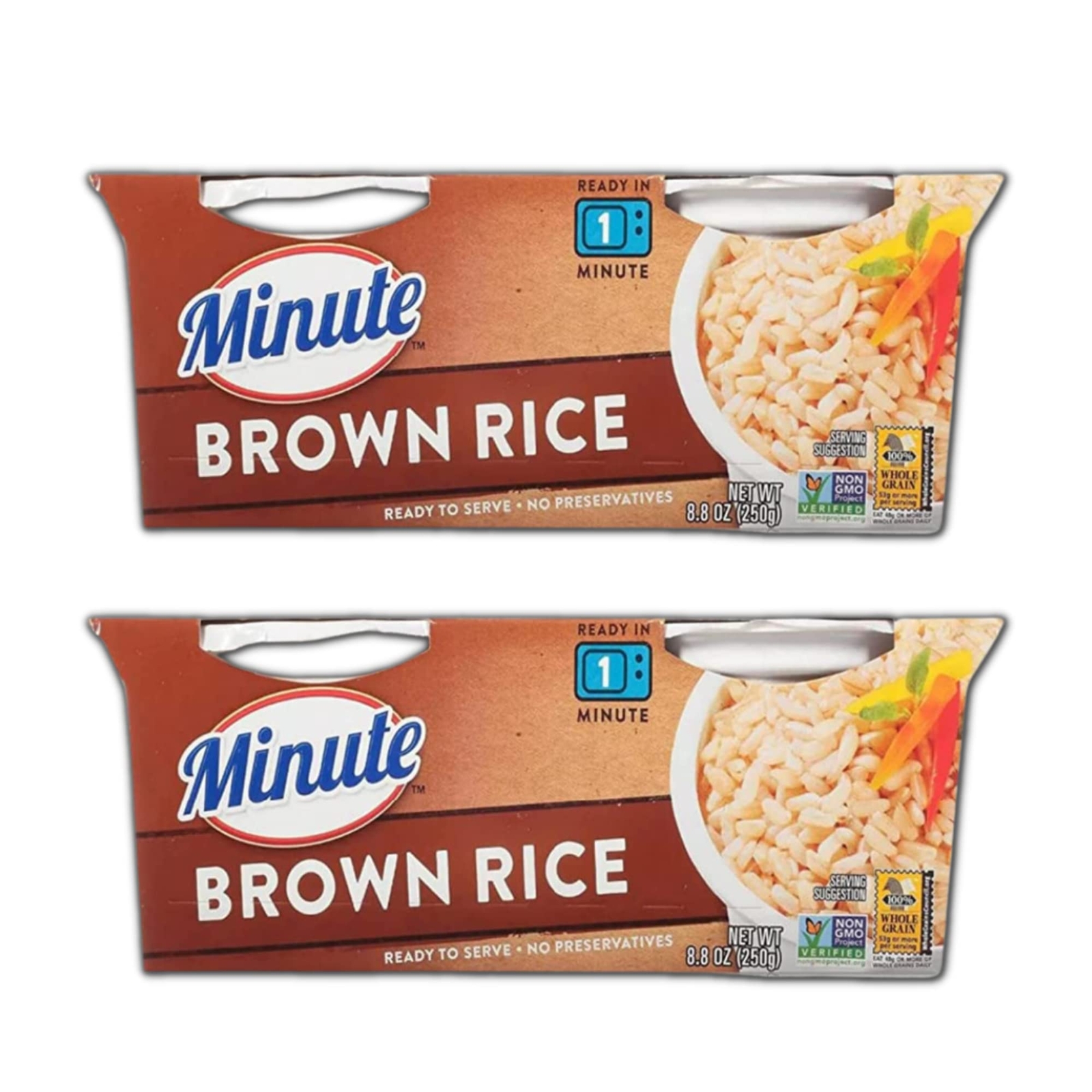 Instant Brown Rice Bundle. Includes Two-8.8 Oz Packages of Minute Brown ...