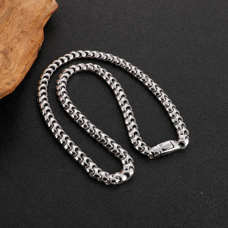 Silver Dragon Bone Chain Link Necklace For Mens High Quality Casting ...