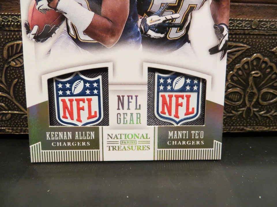 National Treasures NFL Shield Gear Chargers Keenan Allen Manti Te'o 1/1 ...