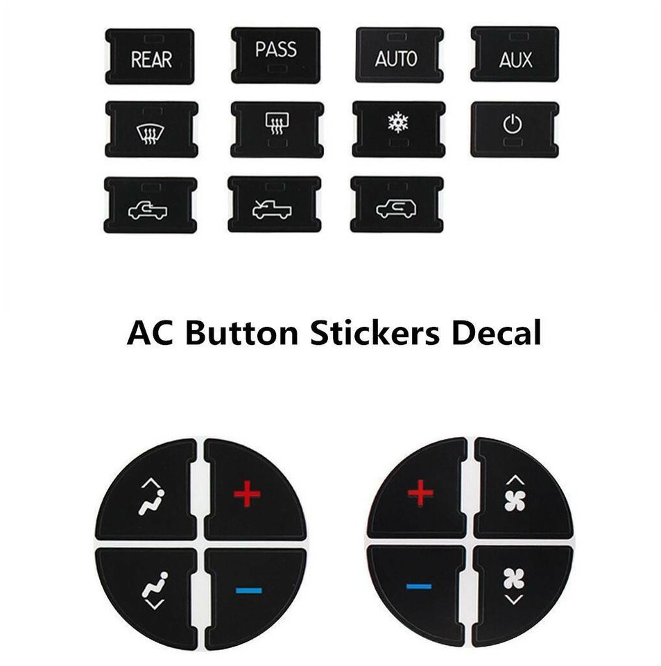 FOR 2007-2013 GM AC CLIMATE CONTROL BUTTON DECALS FOR GMC AND CHEVROLET ...