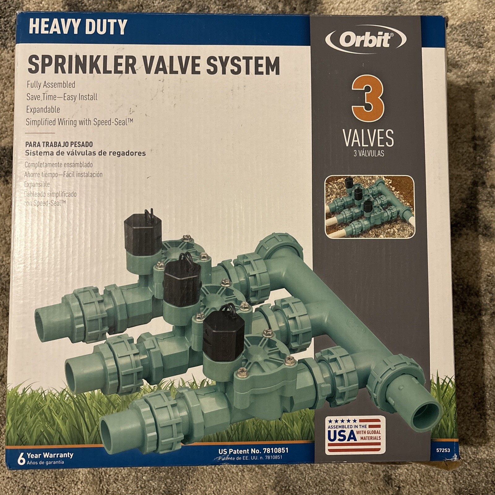 Orbit 57253 3-Valve Heavy Duty Preassembled Manifold. A5. 2471 ...