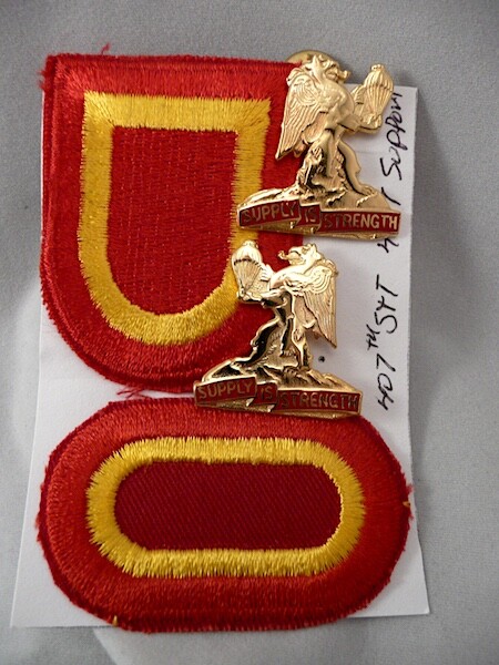 US Army 407 S & T Bn Airborne Cut Edge Flash & Oval & distinctive unit ...