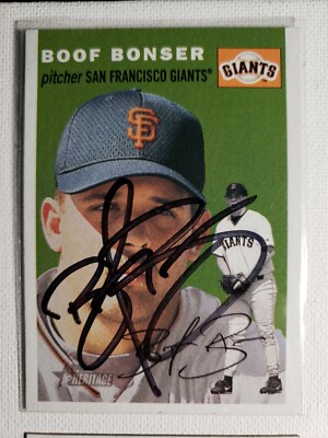 2003 Topps Heritage Boof Bonser Auto Autograph Card Giants Twins A's ...