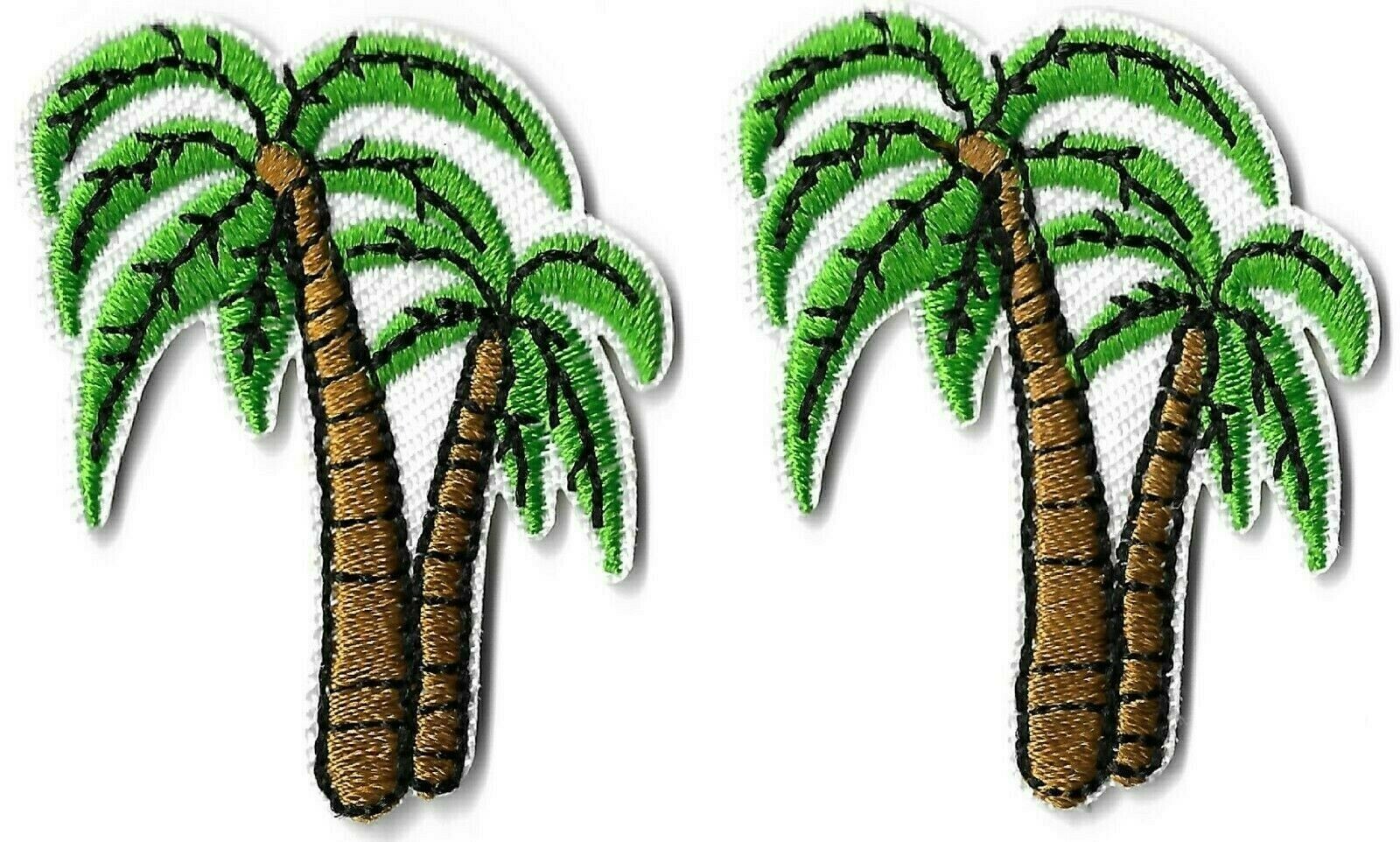 Palm Tree Patch Set [Lot of 2] Paradise Tropical [Embroidered Iron or ...