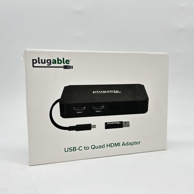 Plugable 4 HDMI Multi Monitor Adapter, USB 3.0 oder USB C auf HDMI ...