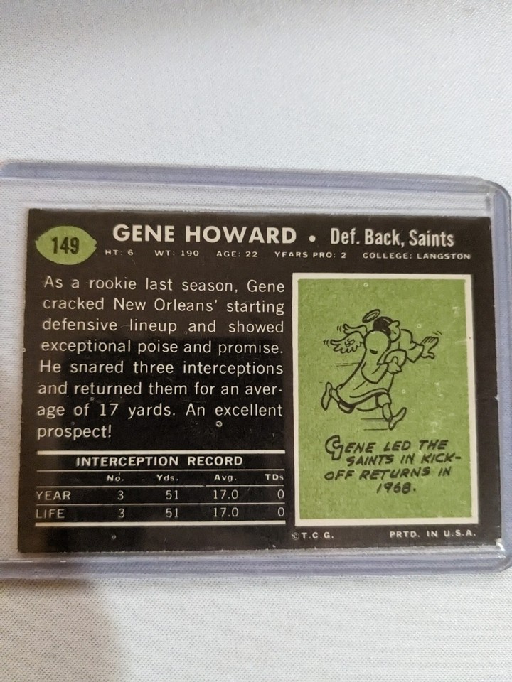 1969 Topps - #149 Gene Howard (RC) Excellent condition | eBay