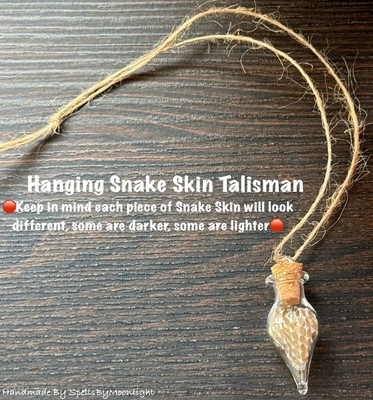 Snake Shed Talisman Hanging Talisman Good Luck Charm Protection Pendant ...