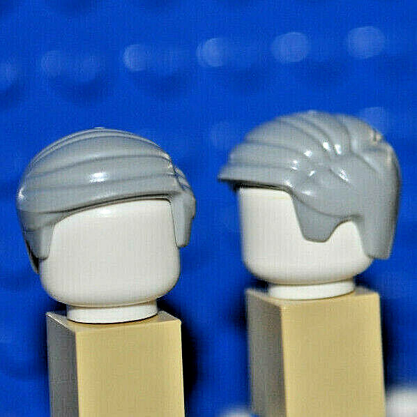 LEGO PARTS - LIGHT GREY HAIR PIECE/SHORT COMBED SIDEWAYS PART ...