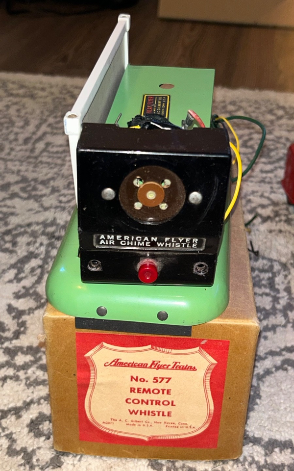 Vintage American Flyer Ringling Bros Lighted Operating Train Whistle ...