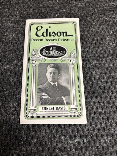 EARLY 1900'S EDISON RECENT RECORD RELEASES CATALOG "ERNEST DAVIS” | eBay