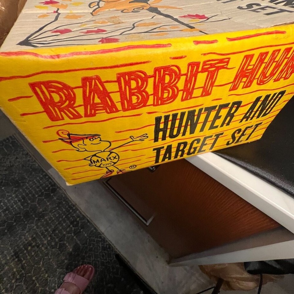 COMPLETE RARE VINTAGE 50'S MARX RABBIT HUNT TARGET SET SHOOTING GAME ...