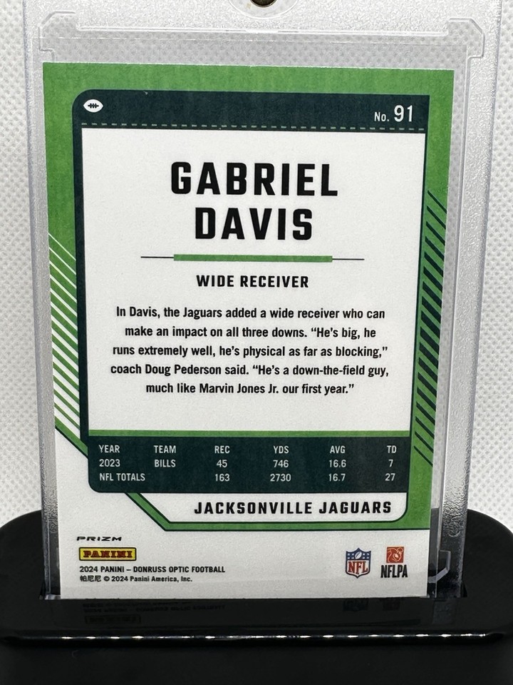 2024 Panini Donruss Optic - Gabriel Davis #91 Holo Prizm | eBay