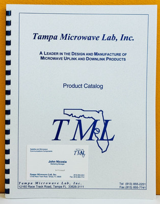 Tampa Microwave Lab TML 1996 Product Catalog | eBay