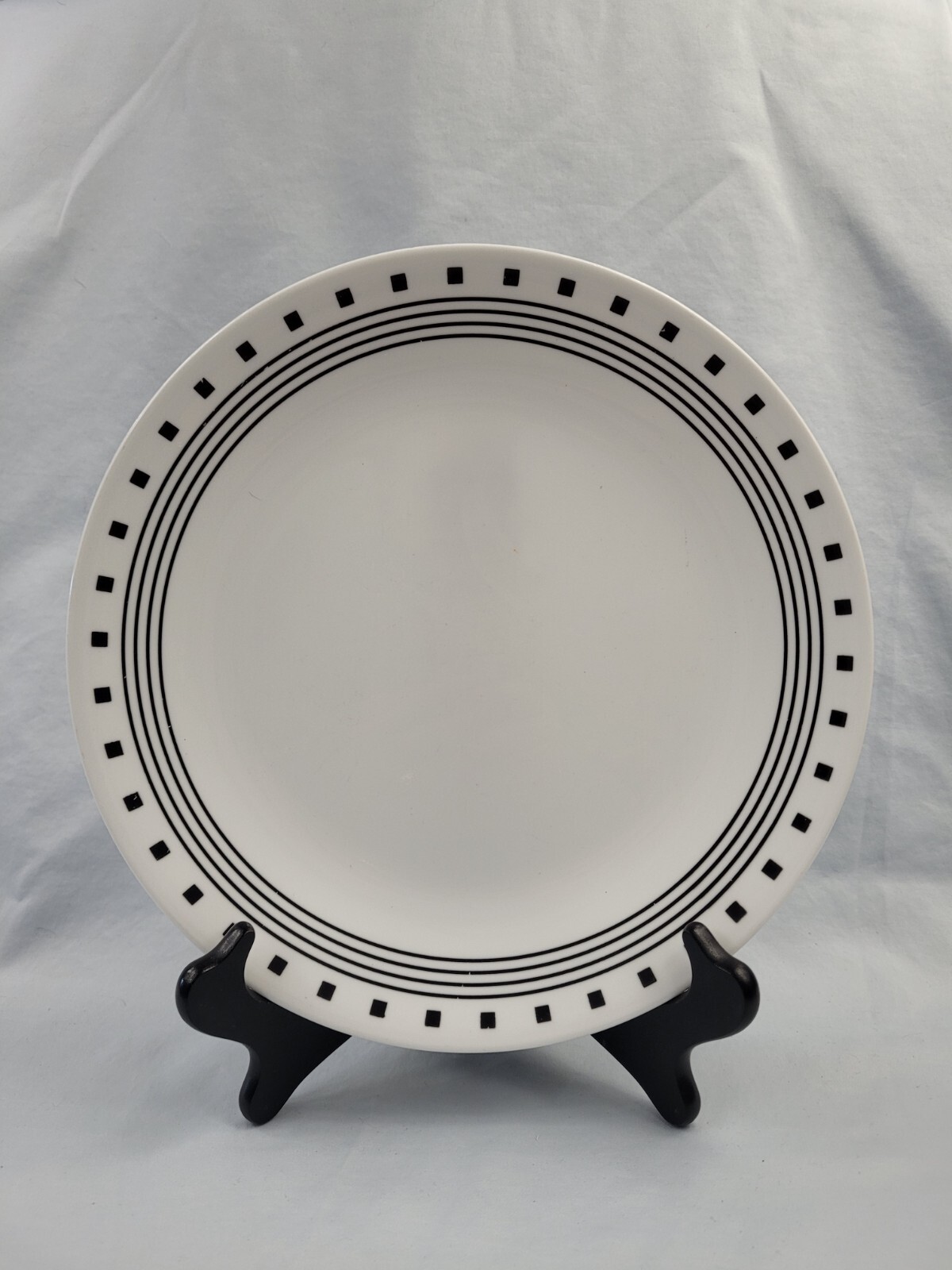 Corelle City Block Dinner Plates Vitrelle Black White 10.25" 7 Pcs. 24 ...
