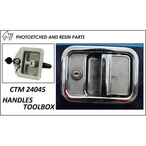 CTM 1/24 1/25 Semi Truck Model Kit Photoetch Metal Toolbox Door Handles ...