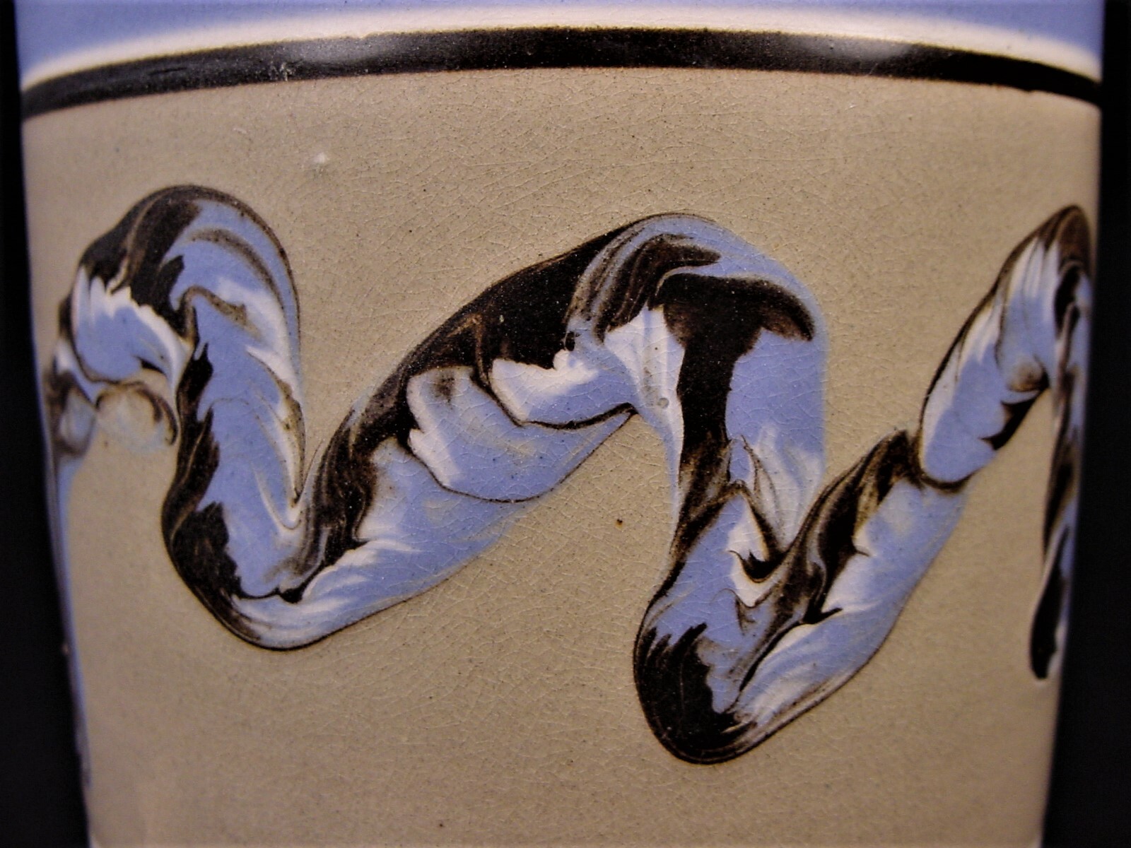 VERY RARE MOCHA CABLE or EARTHWORM DECORATION TANKARD MOCHAWARE ...