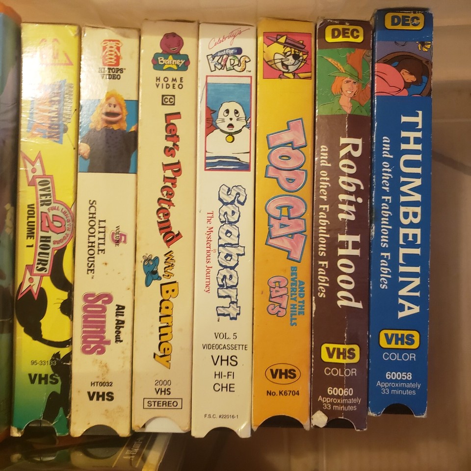 20+ Vintage Lot VHS Kids Cartoon Video Movie 80s 90s Old Shows Movies ...