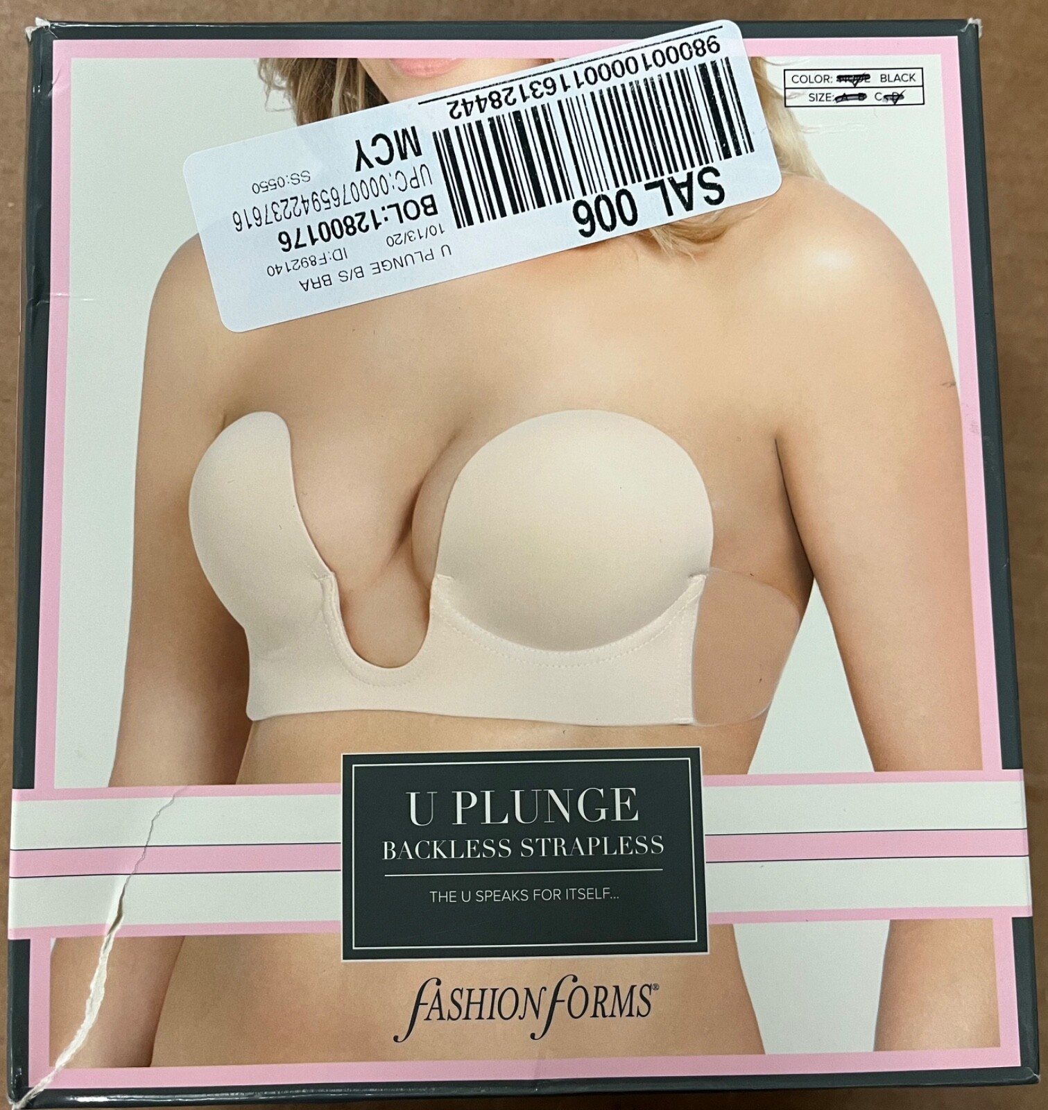 Fashion Forms U Plunge Backless Strapless Bra Black Ebay