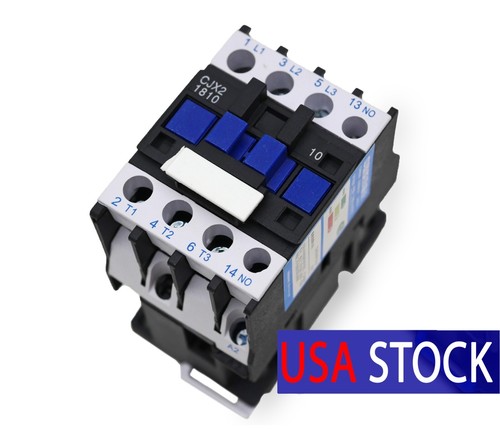 Brand New 3 Pole AC Motor Contactor CJX2-1810 18A, Coil Voltage 110V ...