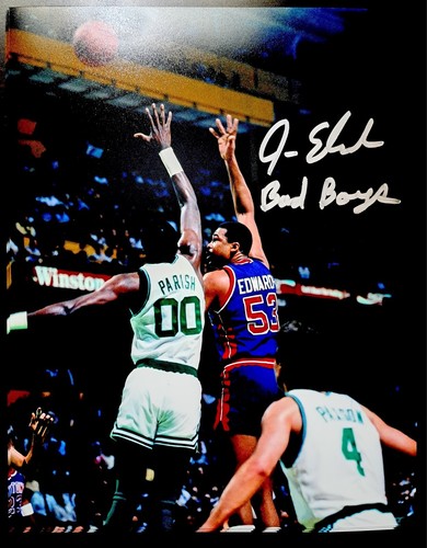 James Edwards Detroit Pistons Signed 8x10 Bad Boys Inscription ...