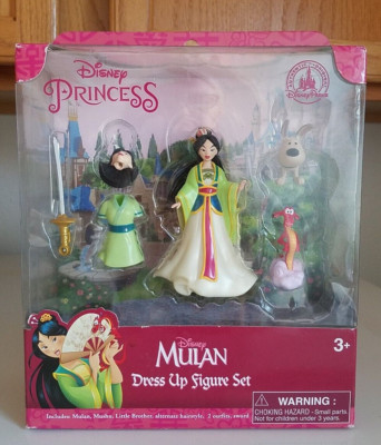 Disney Princess Mulan Snap On Doll Dress Up Figure Set New Collectible ...