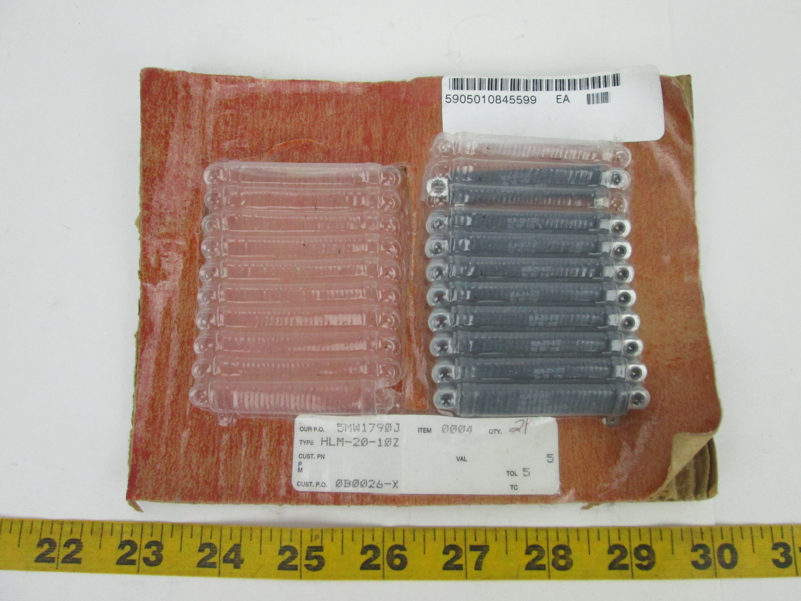 Lot of 9 NOS Dale Electric Wire Wound Fixed Resistor HLM-20-10Z 5% 20W ...