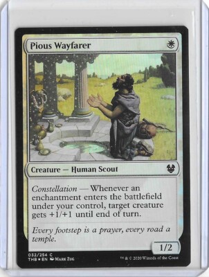 MTG Pious Wayfarer FOIL Theros Beyond Death (THB) Common Magic #032/254 ...