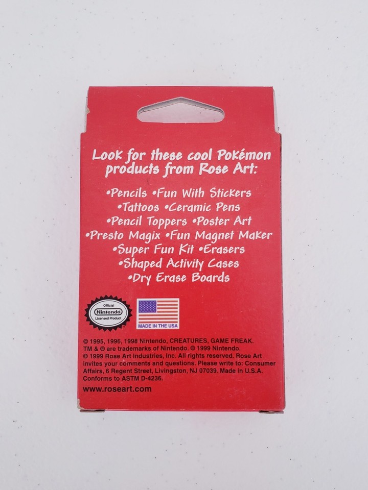 Vintage 1999 RoseArt Pokémon 16 Crayons Box Nintendo New Free S&H | eBay