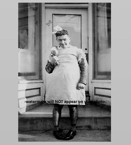 Vintage Creepy Man Dressed Up As Baby PHOTO Scary Strange Pic Weird ...