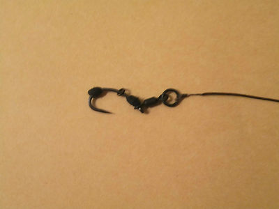 5 360 hair rigs 15lb coated brown braid,carp fishing PTFE coated hooks ...